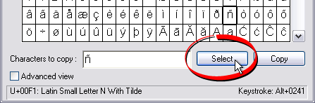 Using Character Map in Windows